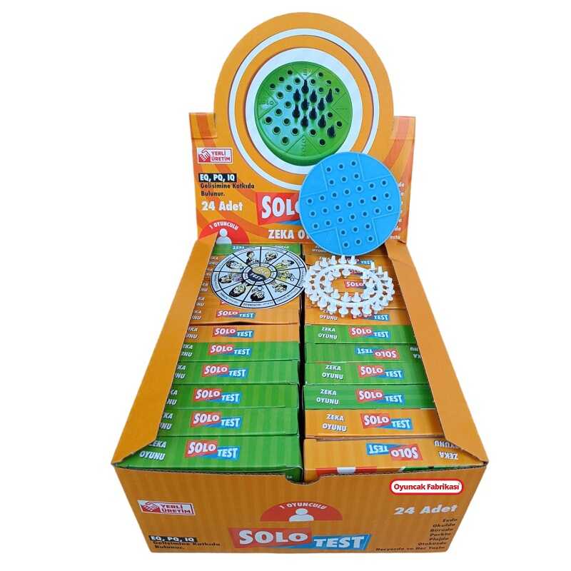 Akıl Oyunu Solo Test-Solo Test Zeka Oyunu 24 Adet Kutu Oyunları OYUNCAK ...
