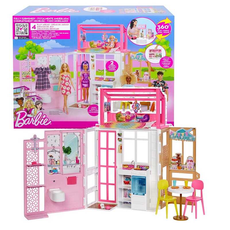 Barbie'nin Taşınabilir Portatif Evi HCD47 Yapı Oyuncakları Barbie ...