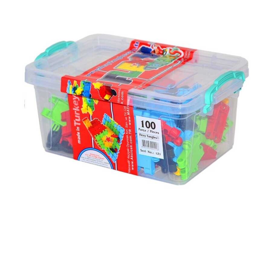 Flexy Tangles 100 Parça Plastik Kutuda Lego Oyuncak Matrax ...