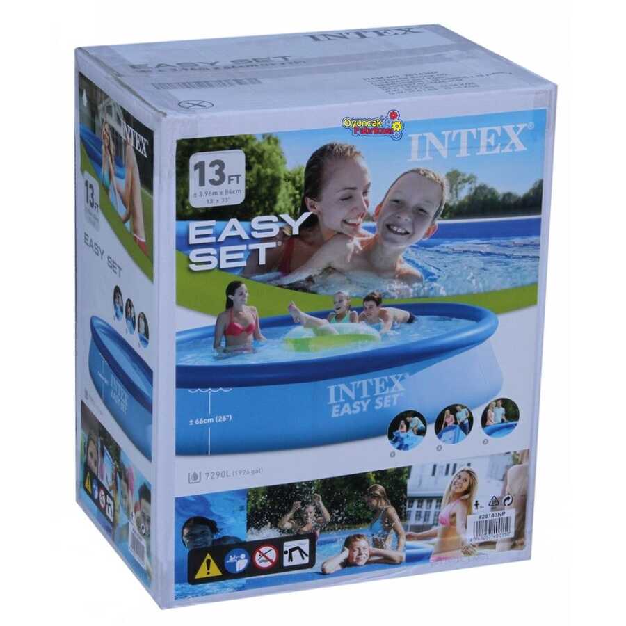 İntex 28143 Easy Kolay Kurulum Büyük Şişme Aile Havuzu 396 cm X 84 cm ...
