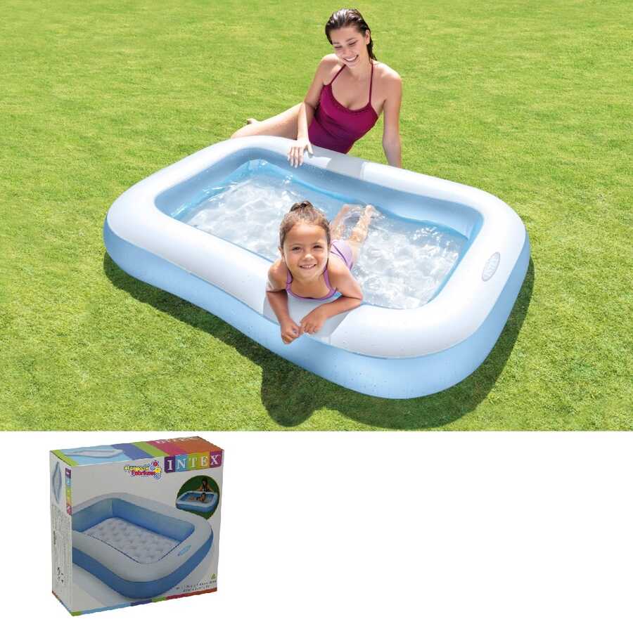 İntex 57403 Yumuşak Tabanlı Kare Şişme Havuz 166x100x28 cm Şişme Havuz ...