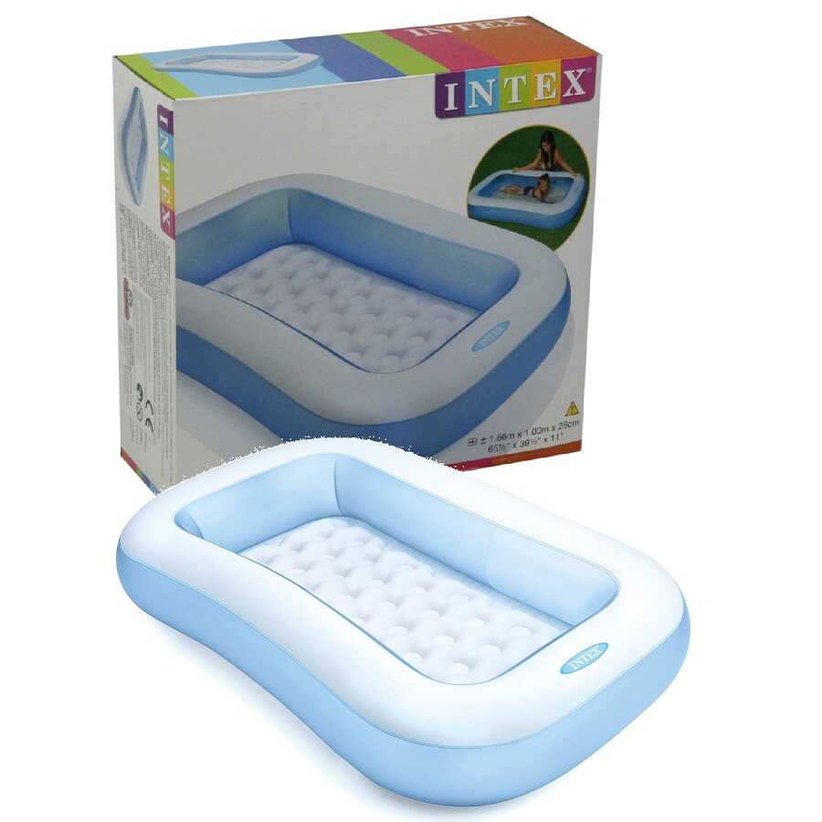 İntex 57403 Yumuşak Tabanlı Kare Şişme Havuz 166x100x28 cm Şişme Havuz ...