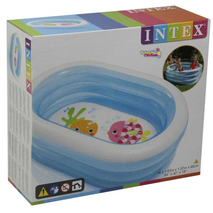 İntex 57482 Şeffaf Oval Havuz 163x107x46 Cm Şişme Havuz İntex | Oyuncak Fabrikası