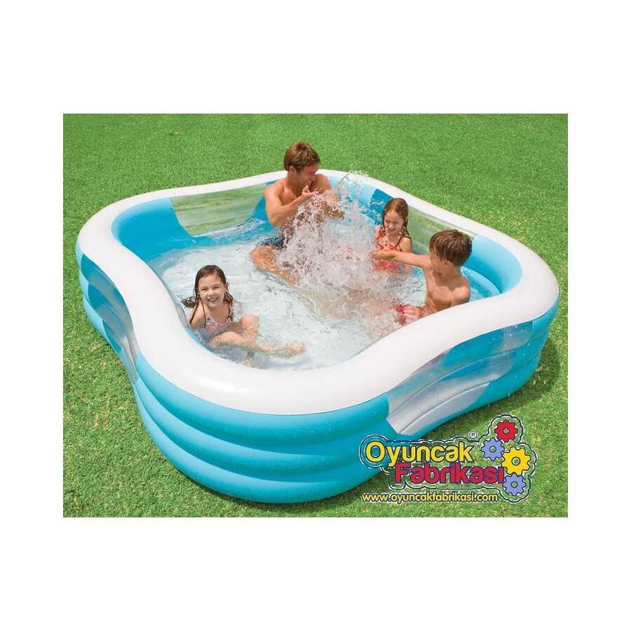 İntex 57495 Mavi Renkli Şeffaf Pencereli Havuz Şişme Havuz İntex ...