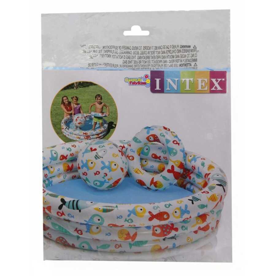 İntex 59469 Balık Desenli Havuz Set Şişme Havuz İntex | Oyuncak Fabrikası