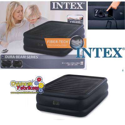 intex 64440 Elektrikli Dura-Beam QUEEN Çift Kişilik Şişme Yatak Intex ...