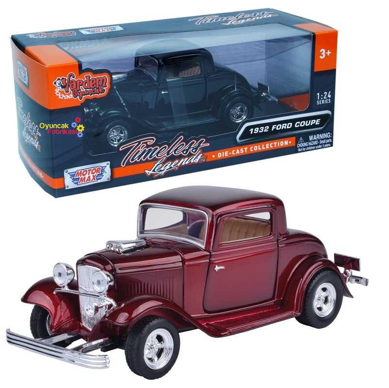 Model Araba Motormax 1:24 1932 Ford Coupe Model Araba 1/24 Motor Max