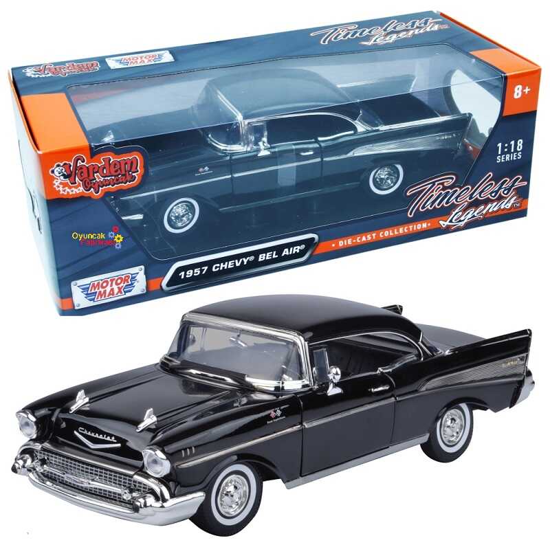 Motormax Model Araba 1:18 1957 Chevy Bel Air Diecast Model Araba 1/24 ...