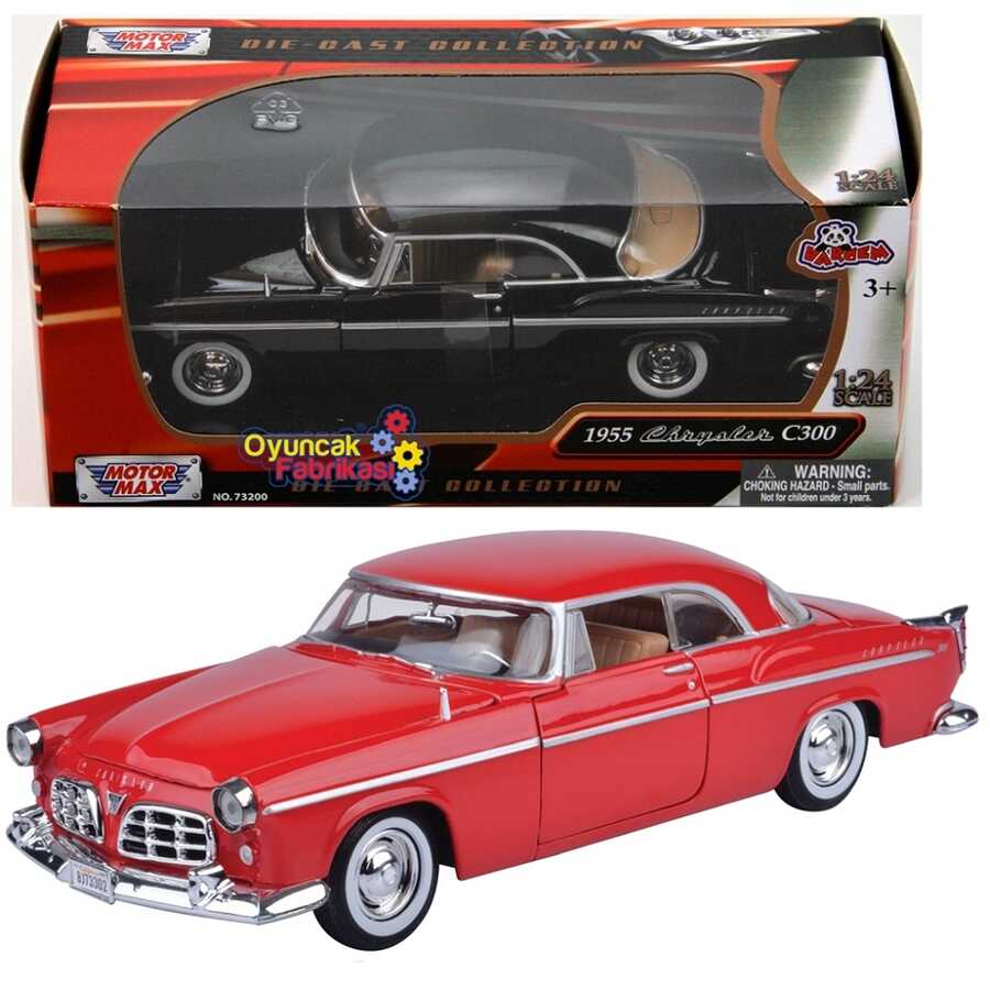 Motormax Model Araba 1:24 1955 Chrysler C300 Model Araba 1/24 Motor Max