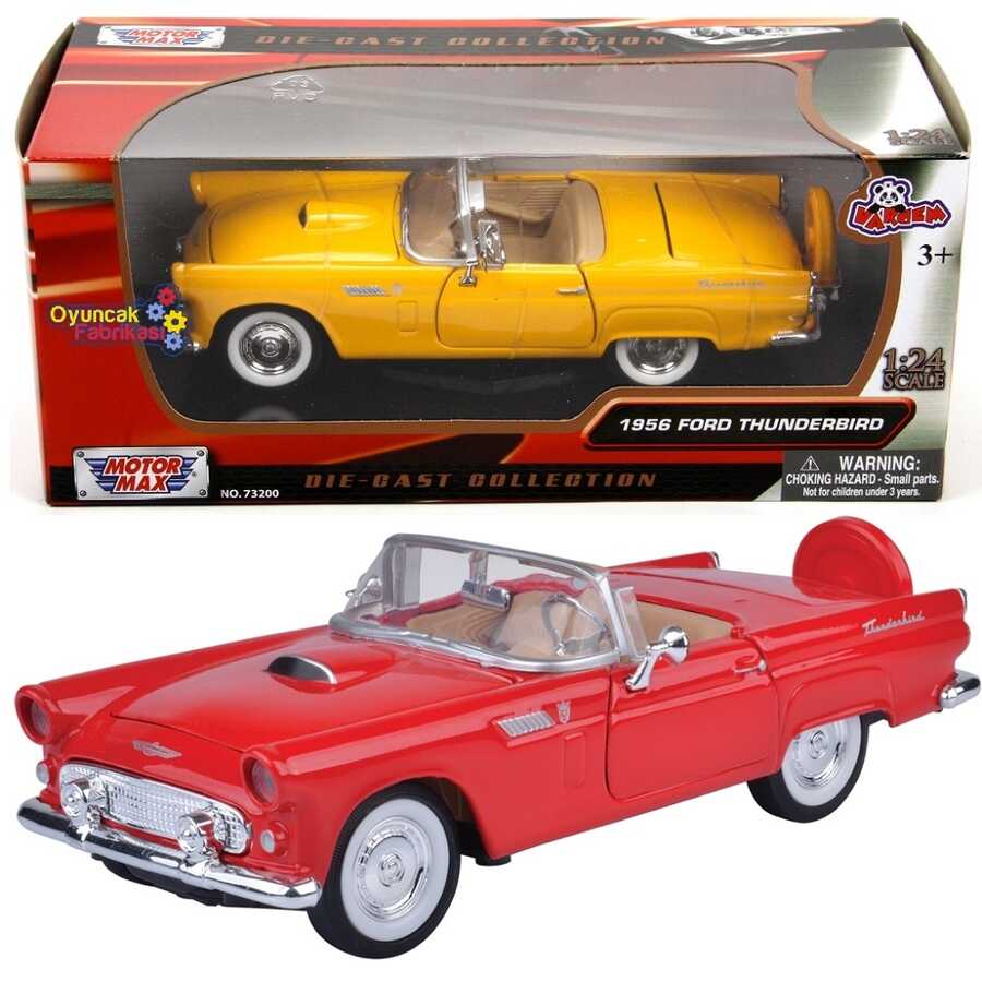 Motormax Model Araba 1:24 1956 Ford Thunderbird (Convertible) Model ...