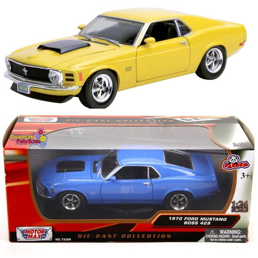 Motormax Model Araba 1:24 1970 Ford Mustang Boss 429 Model Araba 1/24 ...