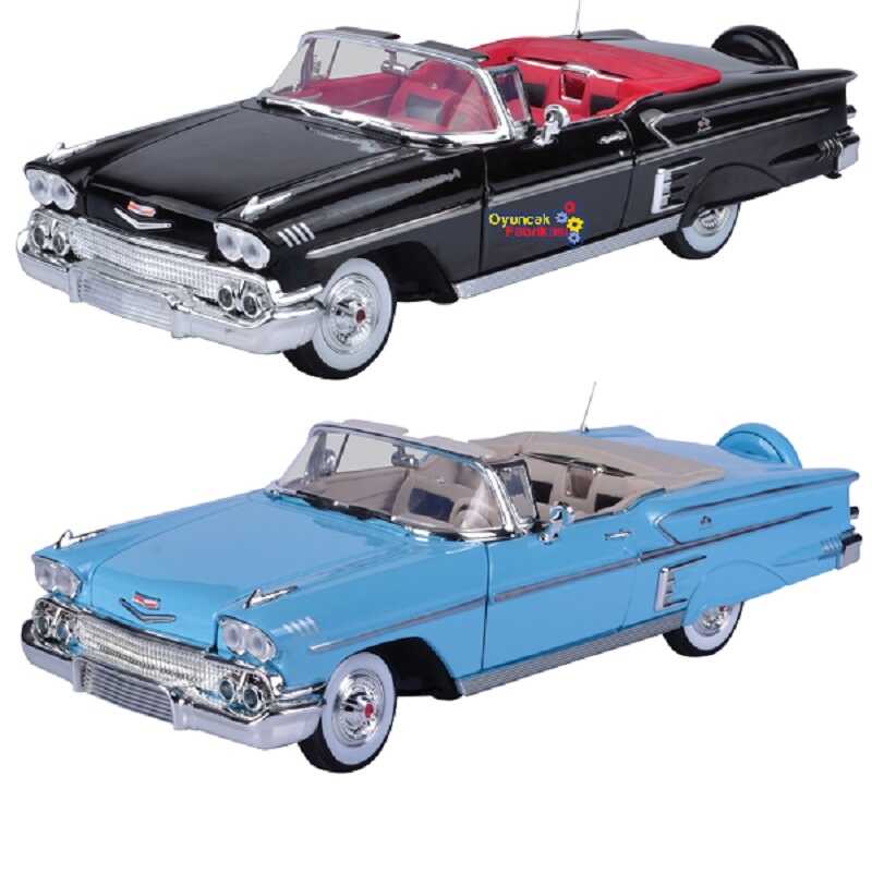 Motormax Model Araba Chevrolet İmpala 1:18 1958 Model Araba 1/18 Motor Max